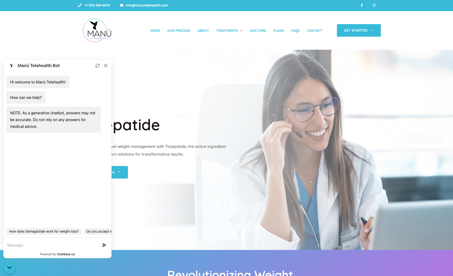 AI Chatbot for Manü Telehealth | Maven X